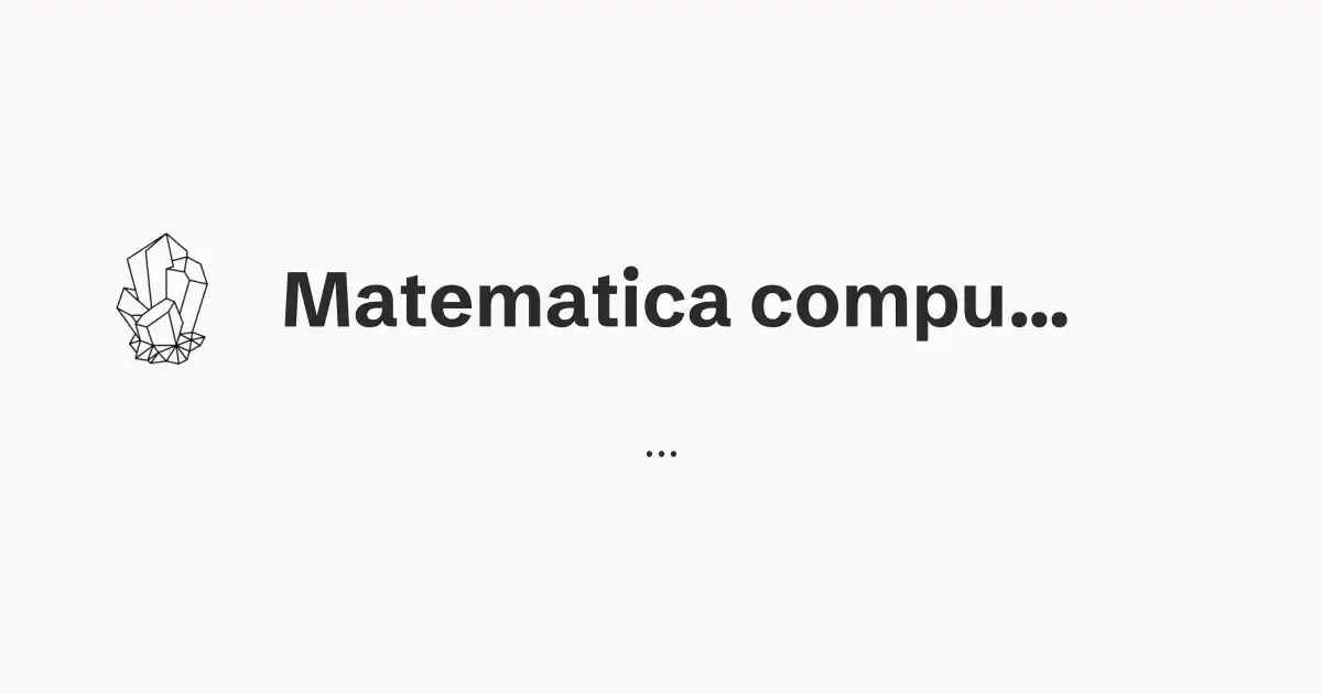 Matematica computazionale